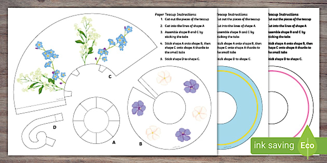 Tea Party Teacup Paper Craft | Twinkl Party - Twinkl