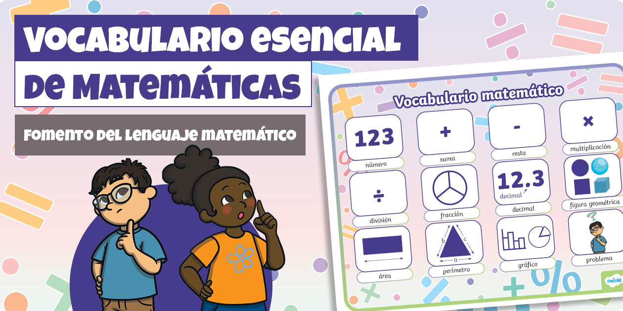 Hoja de vocabulario: Lenguaje matemático