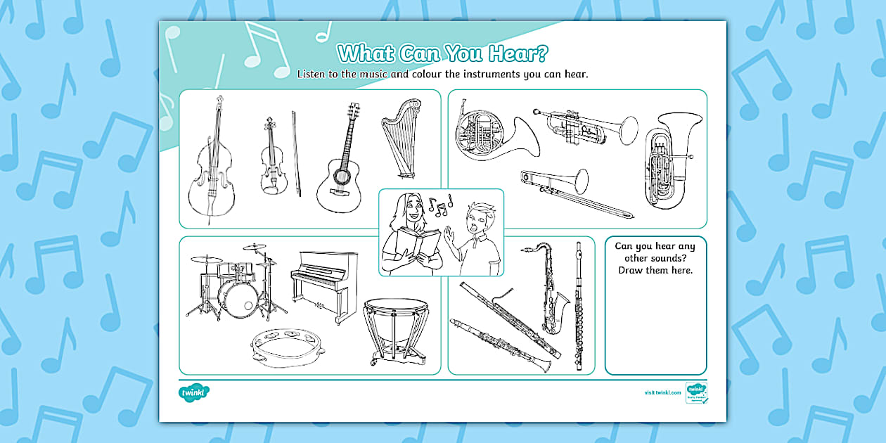 What Can You Hear? Activity Sheet | Twinkl (Teacher-Made)