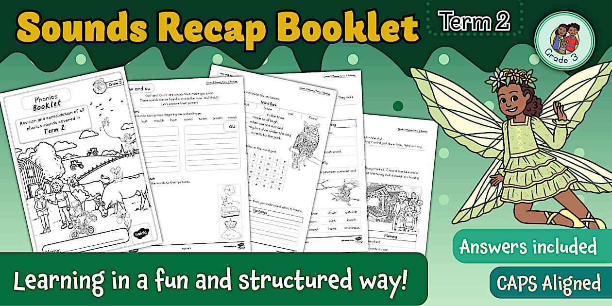 Gr. 3 Phonics - T2 - Termly Sounds Recap - Workbook (CAPS)