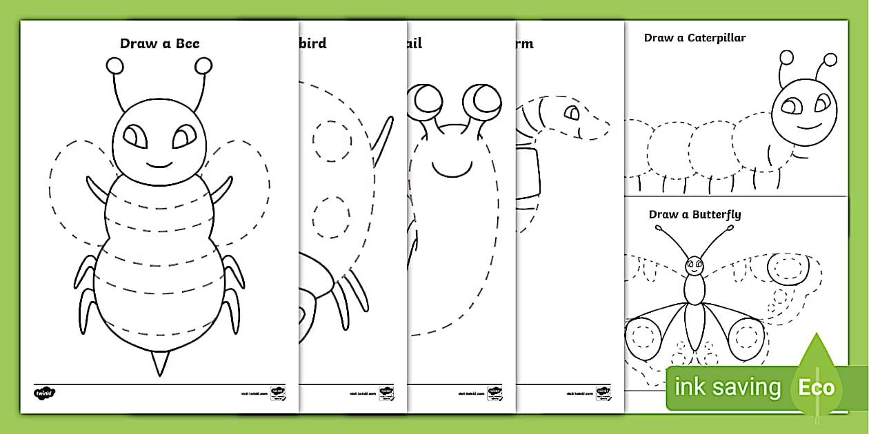 How to Draw a Minibeast Pencil Control Activity - Twinkl