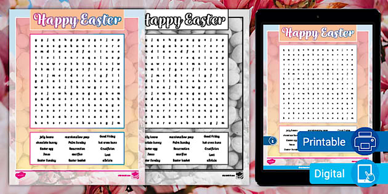 Happy Easter Word Search | Teaching Resources | Twinkl USA