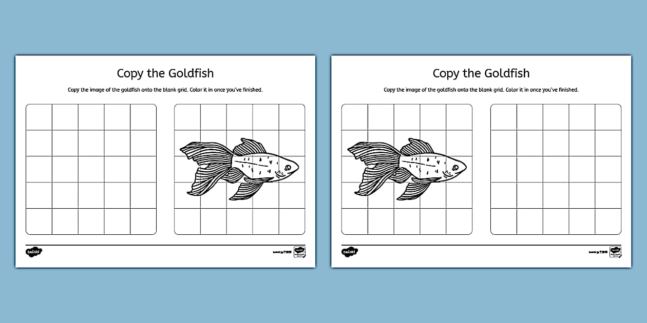 Copy the Goldfish Worksheet (Teacher-Made) - Twinkl
