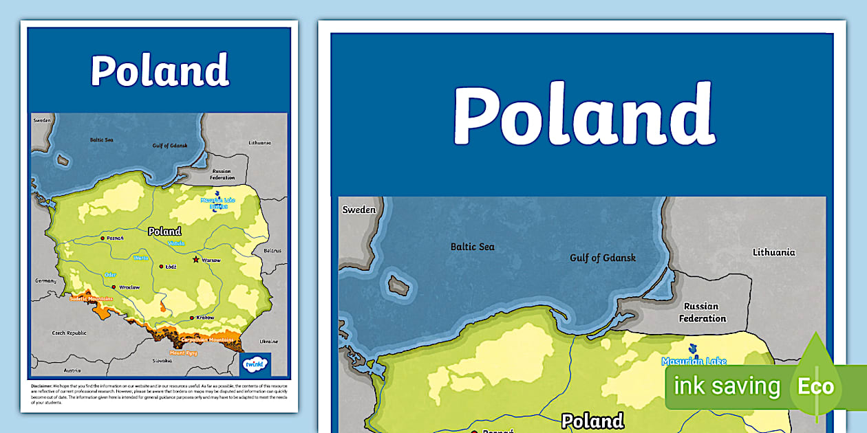 KS2 Poland Map - Geography (teacher made) - Twinkl