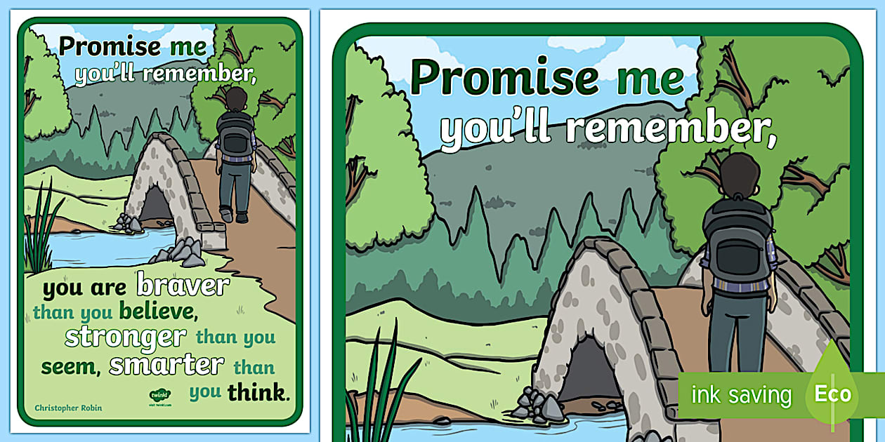 👉 'Promise Me You'll Remember...' Quote Poster - poster