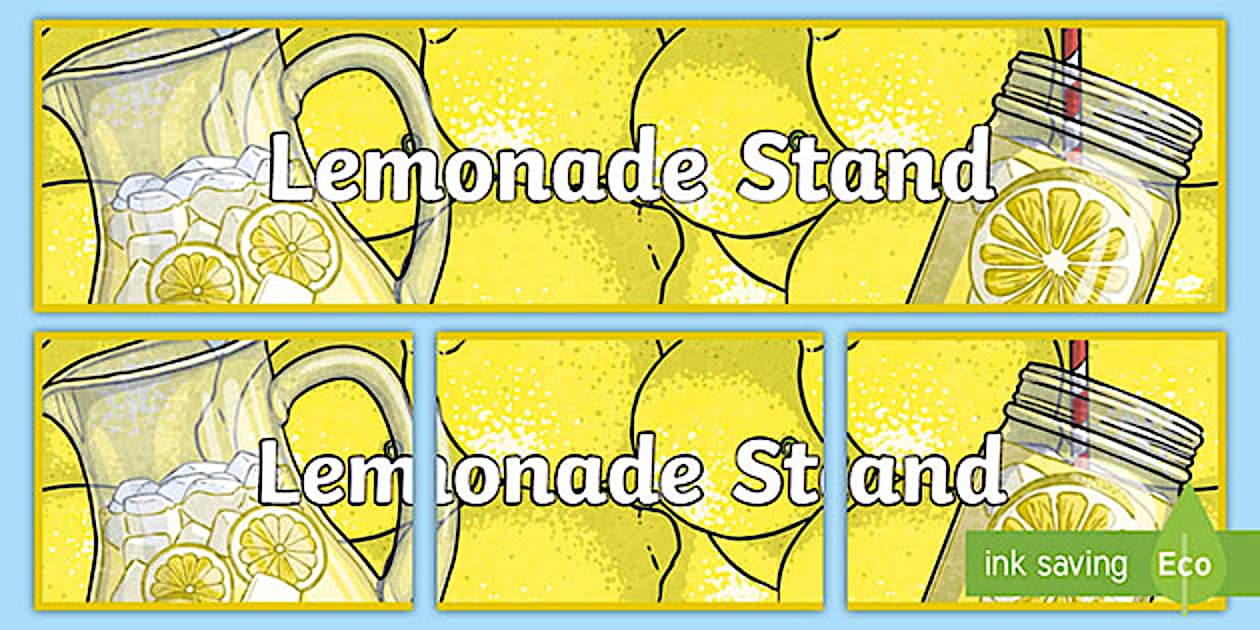 Lemonade Stand Banner Printable | Summer Activity | Twinkl