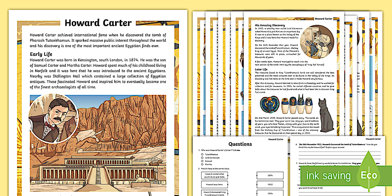 Who Discovered Tutankhamun's Tomb? l Reading Comprehension