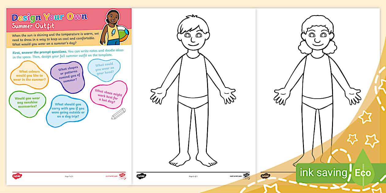 Design Your Own Summer Outfit (Ages 5 - 7) (Teacher-Made)