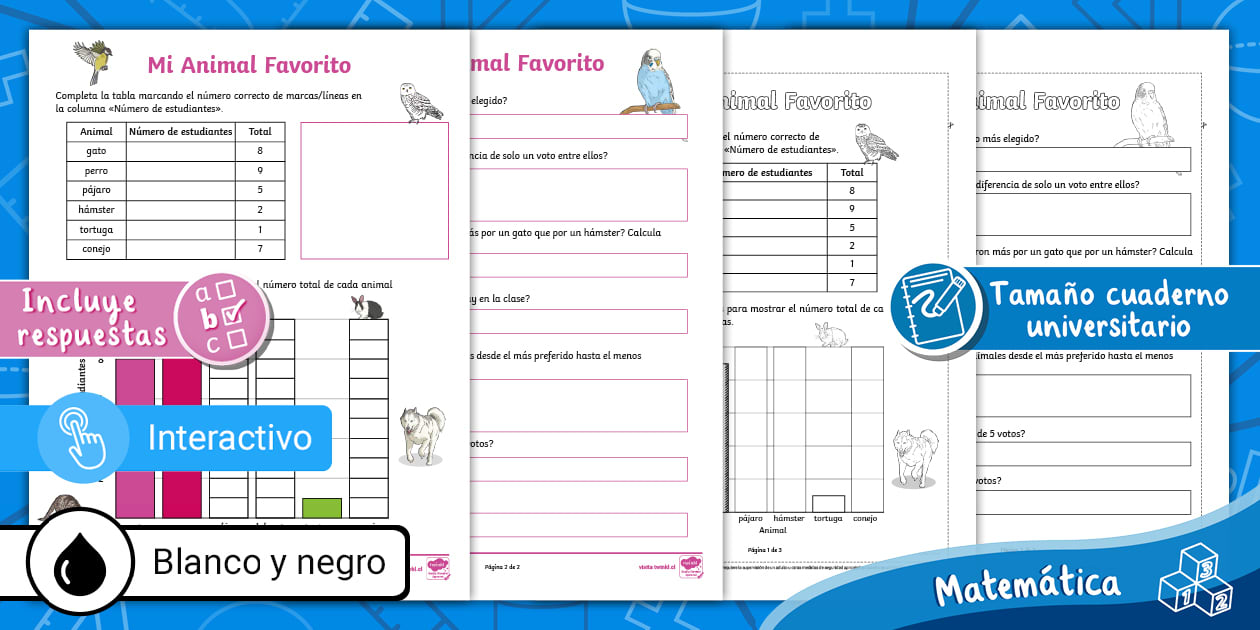 Guía | trabajo | Mi Animal | Favorito | (Teacher-Made)