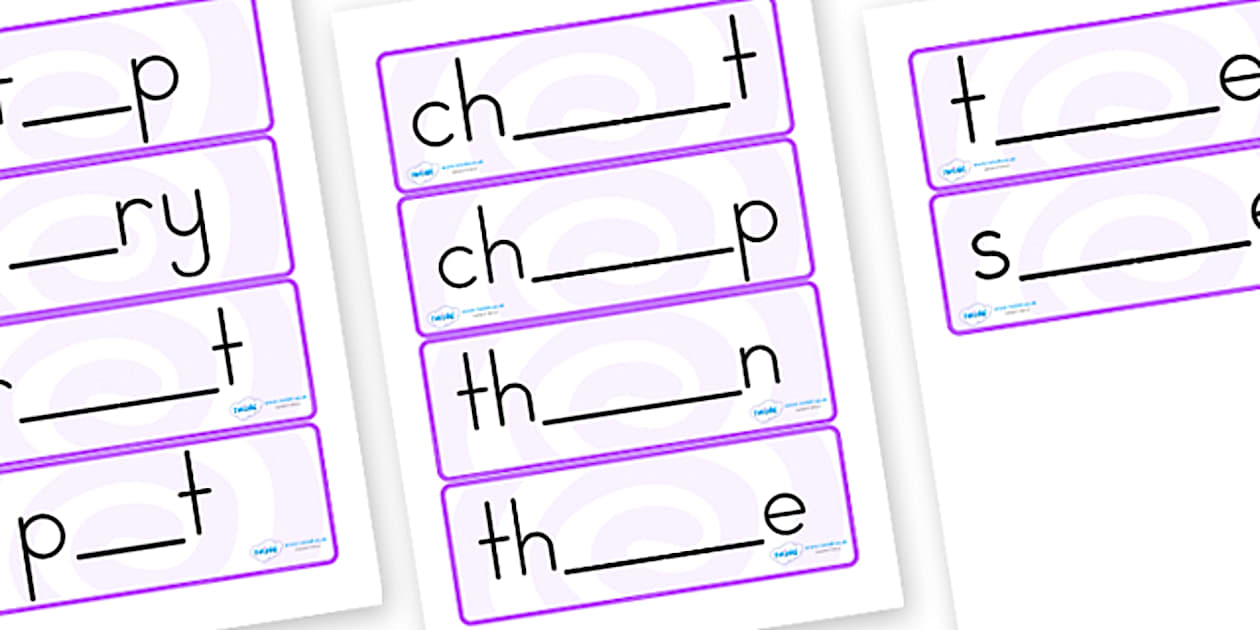 Fill in the Blank Word Cards (teacher made) - Twinkl