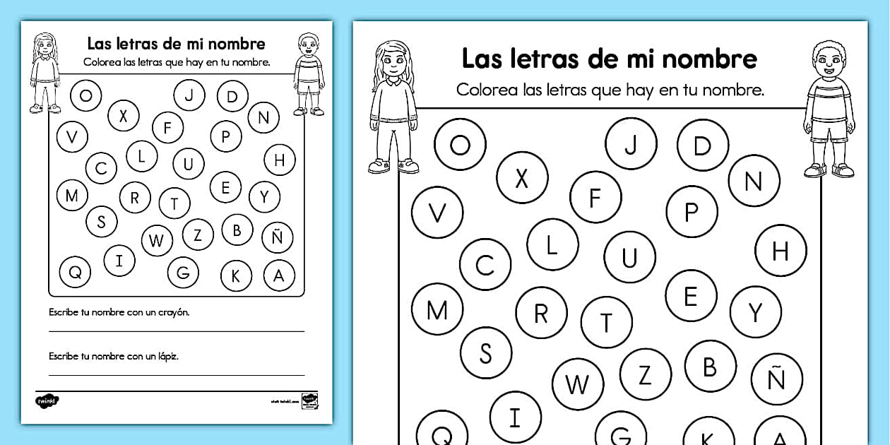 Actividad: Las letras de mi nombre (teacher made) - Twinkl