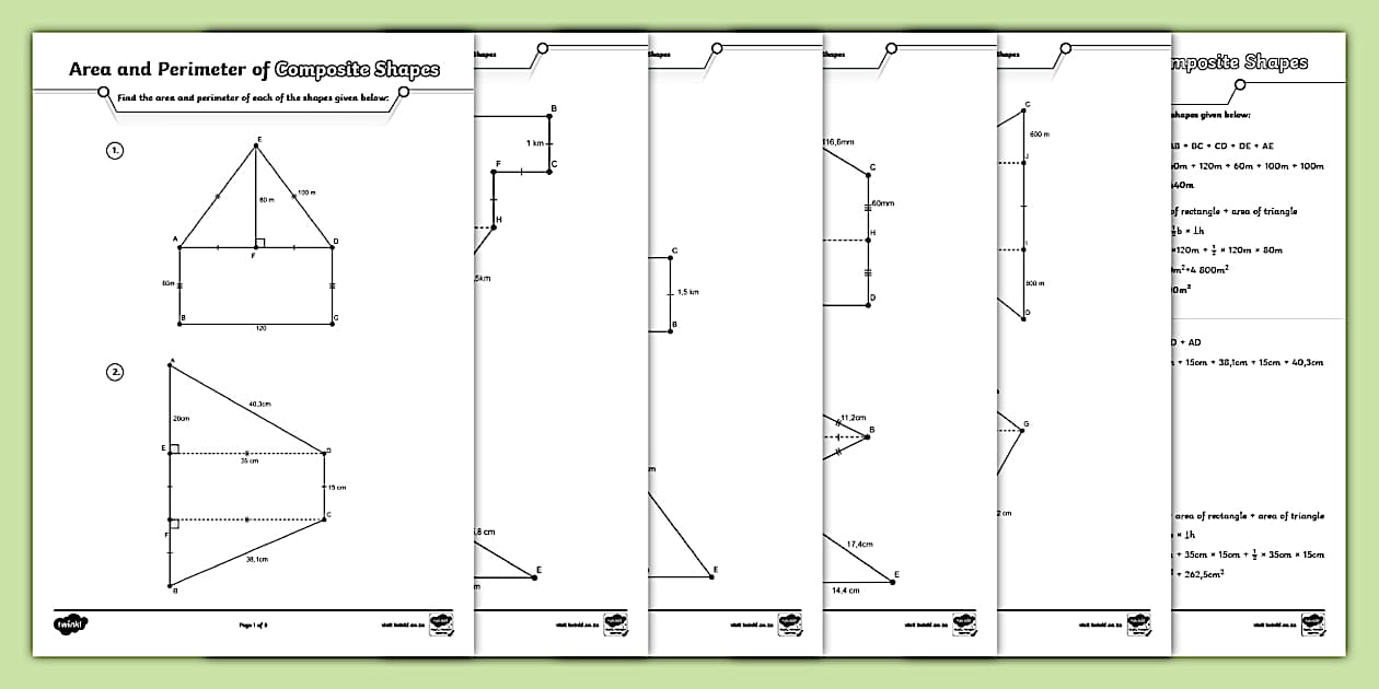 Area and Perimeter of Composite Shapes (Grade 7) Activity Sheet