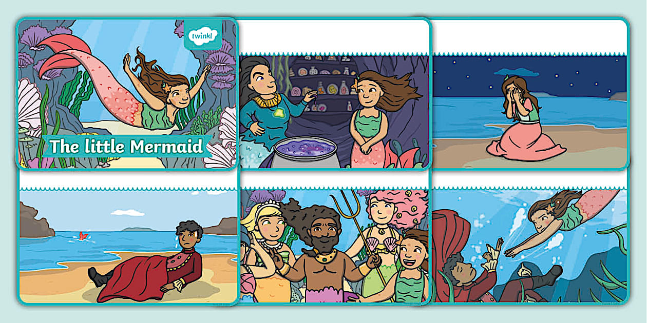The Little Mermaid Story Sequencing Cards (Teacher-Made)