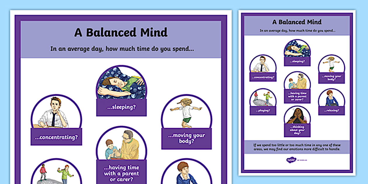 Emotional Stability: A Balanced Mind Display Poster - Twinkl