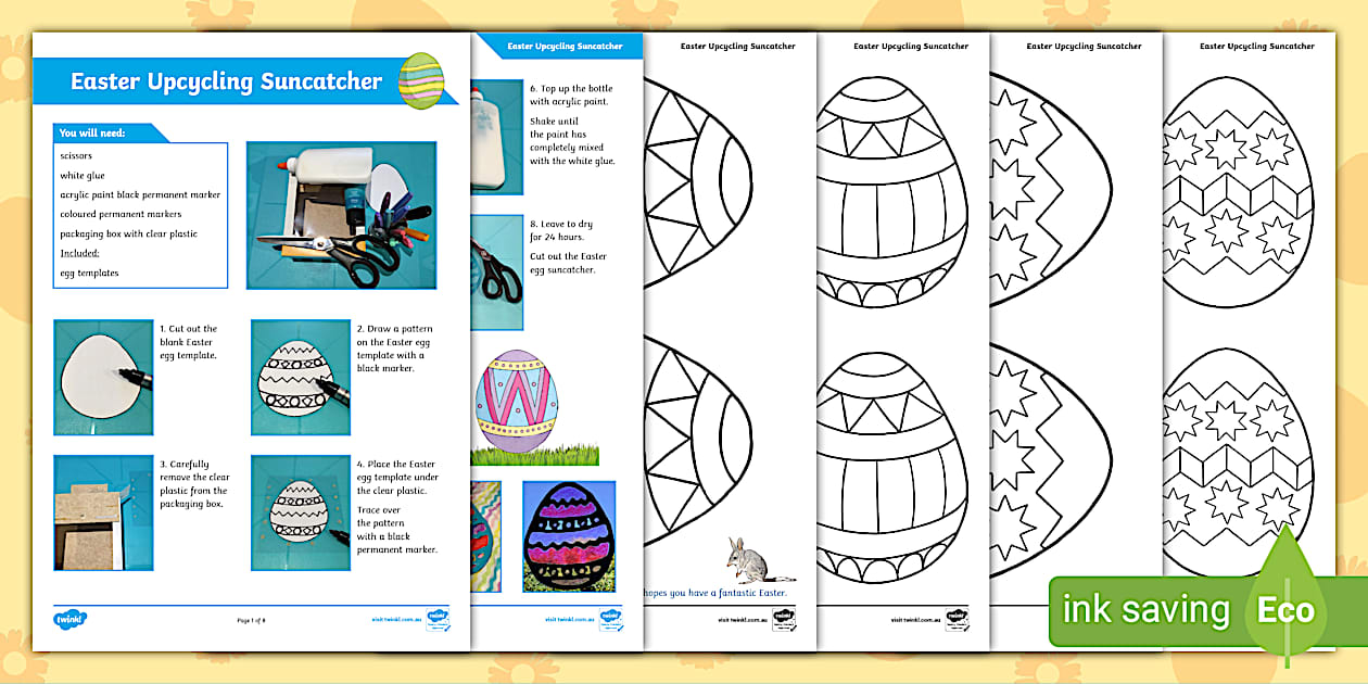 Easter Upcycling Suncatcher - Twinkl
