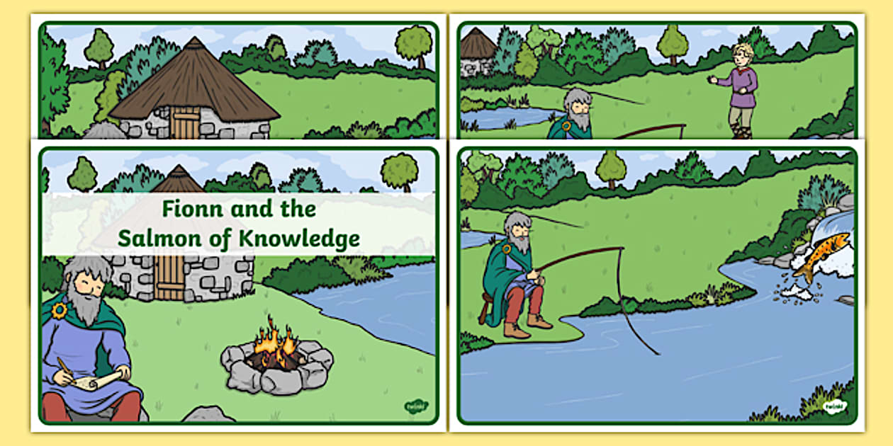 Fionn and the Salmon of Knowledge Story Sequencing - Twinkl