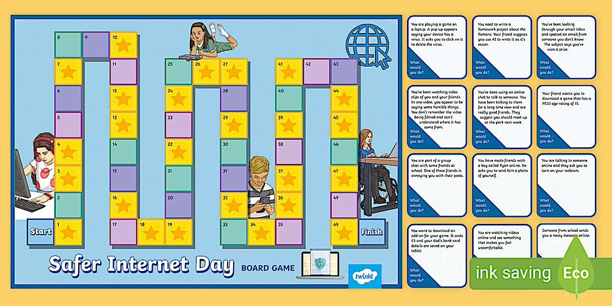 Internet Safety Board Game | World Safer Internet Day Games
