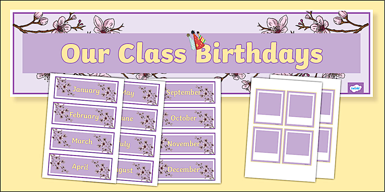 Pastel Photo Birthday Display Pack (Teacher-Made) - Twinkl