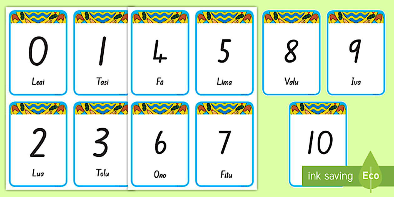 Tuvaluan Numbers