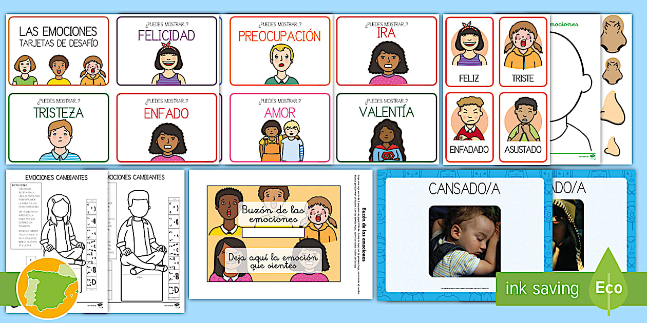 Pack de recursos educativos: sentimientos y emociones