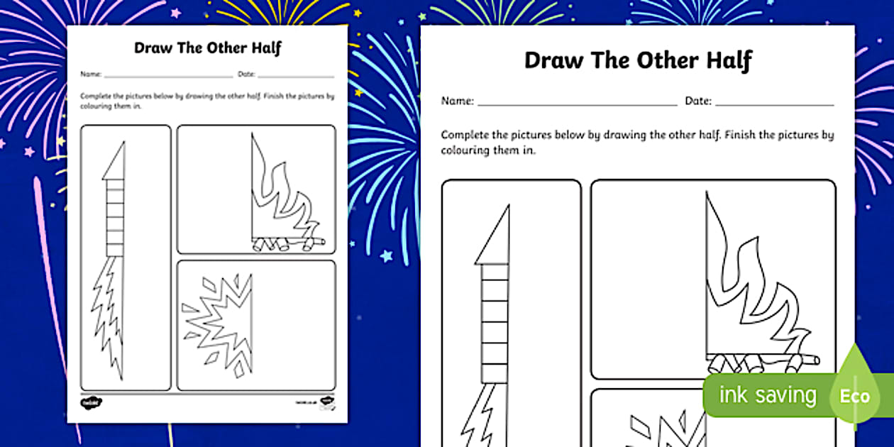Bonfire Drawing Activity | Primary Resources - Twinkl