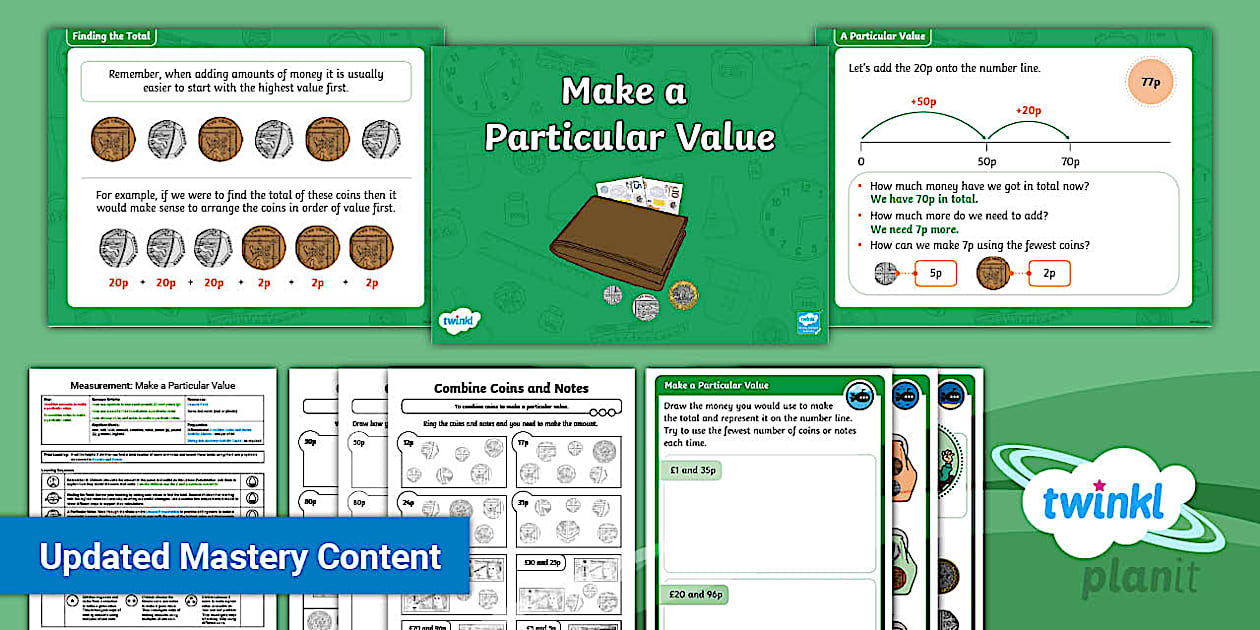 Counting Coins Worksheet And Lesson Pack | Year 2 Maths