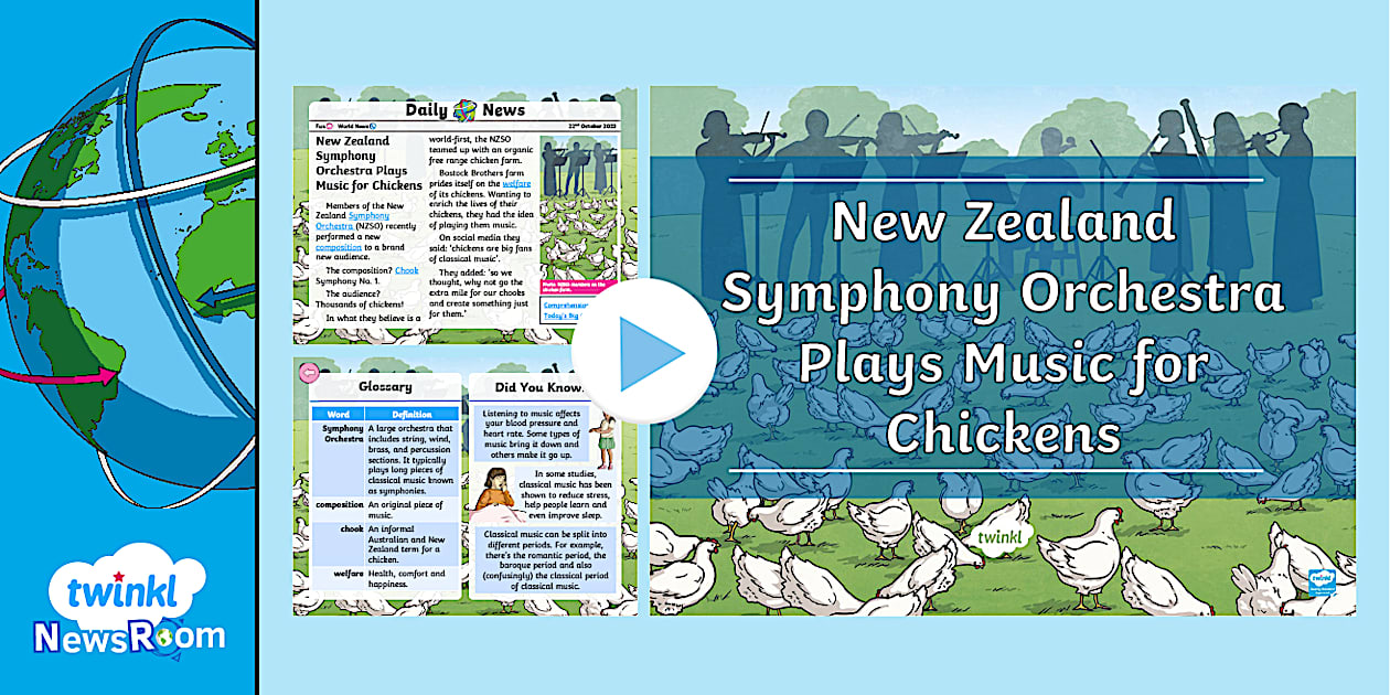 New Zealand Symphony Orchestra Plays Music for Chickens