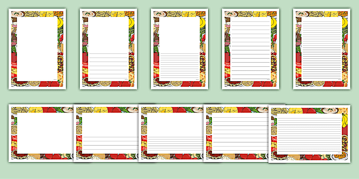 Food Page Border Pack (teacher made) - Twinkl