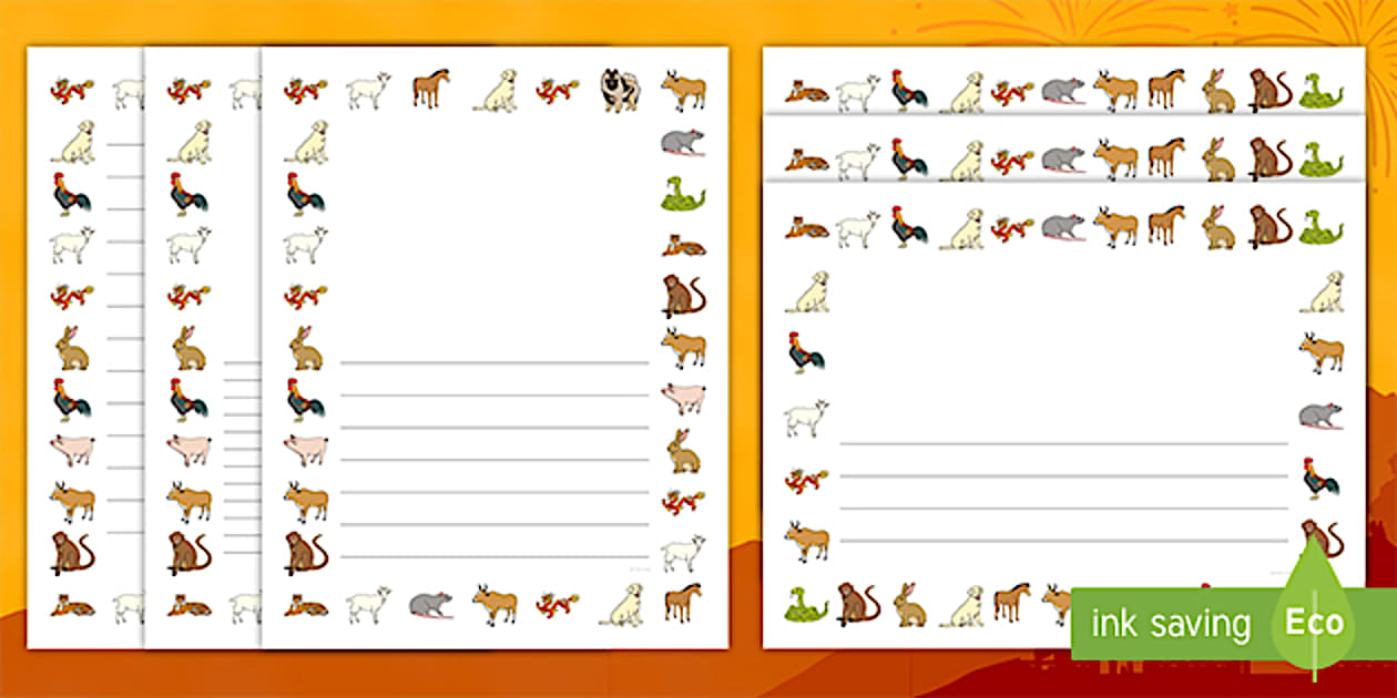 Chinese New Year Writing Template | Journal Pages | Twinkl