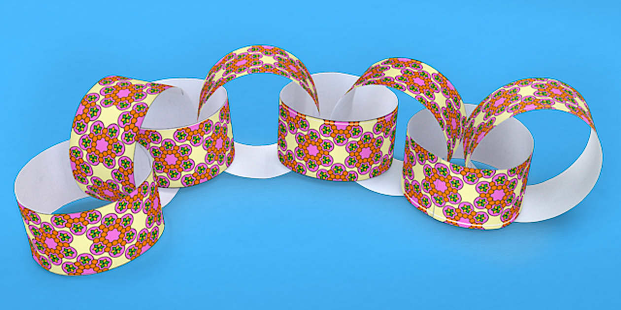 Rangoli Pattern Paper Chain (teacher made) - Twinkl
