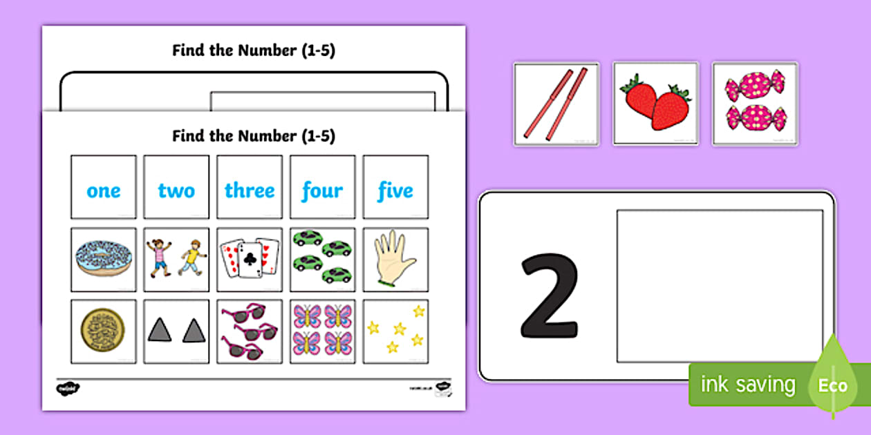 Whole Numbers SEND Workstation - Find the Number (1 - 5)