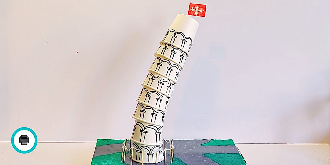 Leaning Tower of Pisa Cups Model | European Day of Languages