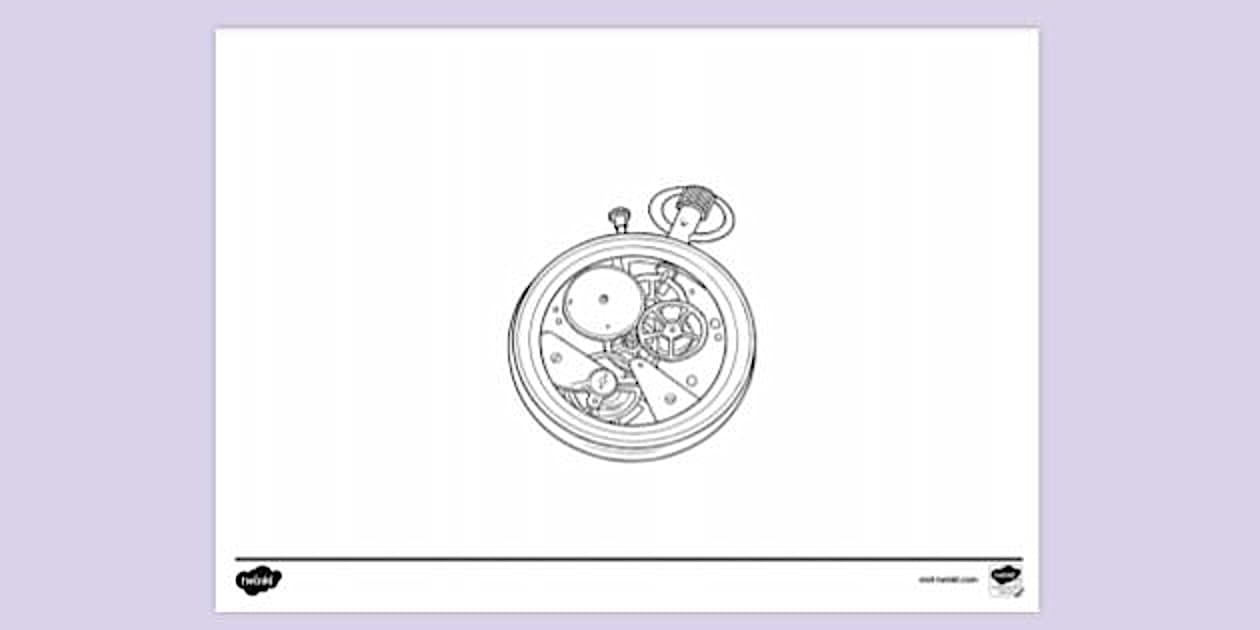 Clock Mechanism Colouring | Colouring Sheets (teacher made)