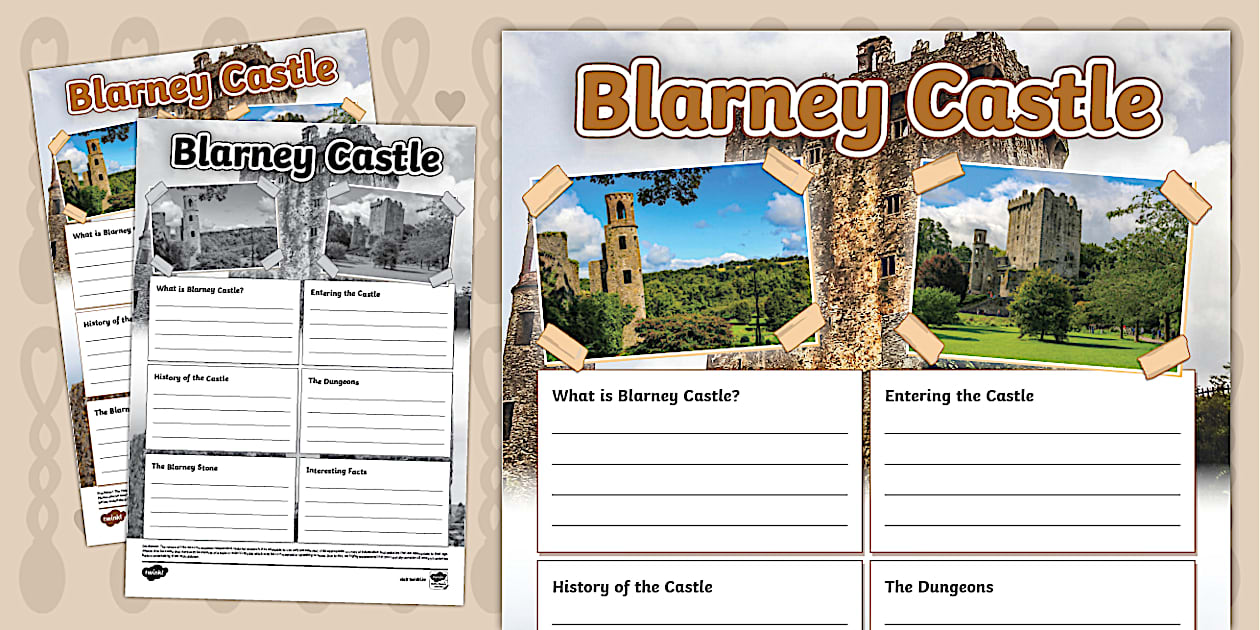 Blarney Castle Fact File Template (teacher made) - Twinkl