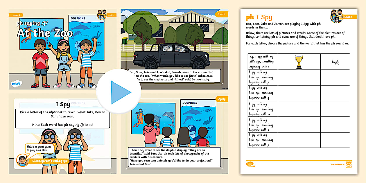 Aus Phonics: Level 5: Week 19 Lesson 2 Pack: 'ph' saying /f/