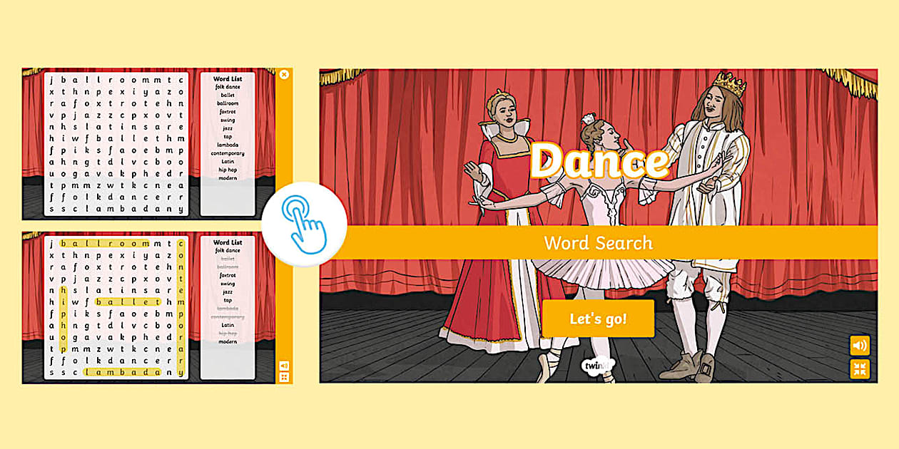 Dance Interactive Word Search (teacher made) - Twinkl