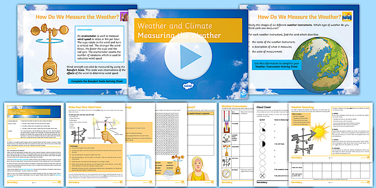 Weather and Climate Lesson 2: Measuring the Weather - Twinkl