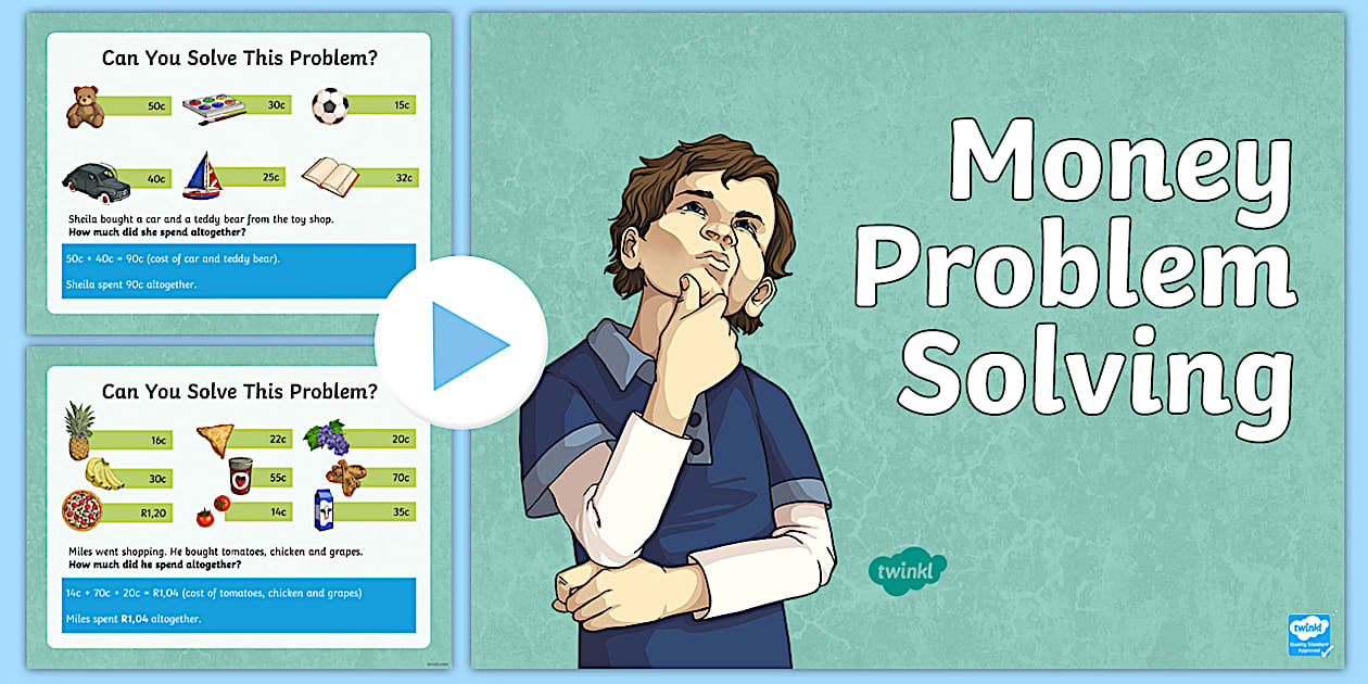 Money Problem-Solving PowerPoint (teacher made) - Twinkl