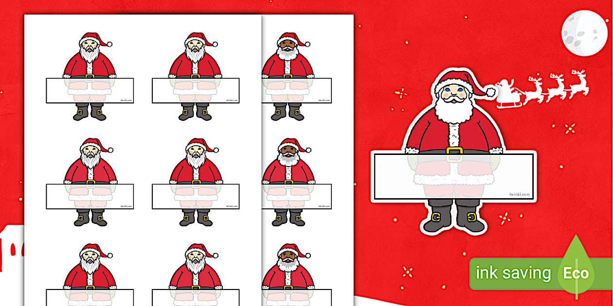 Editable Self-Registration Labels | Secret Santa Labels