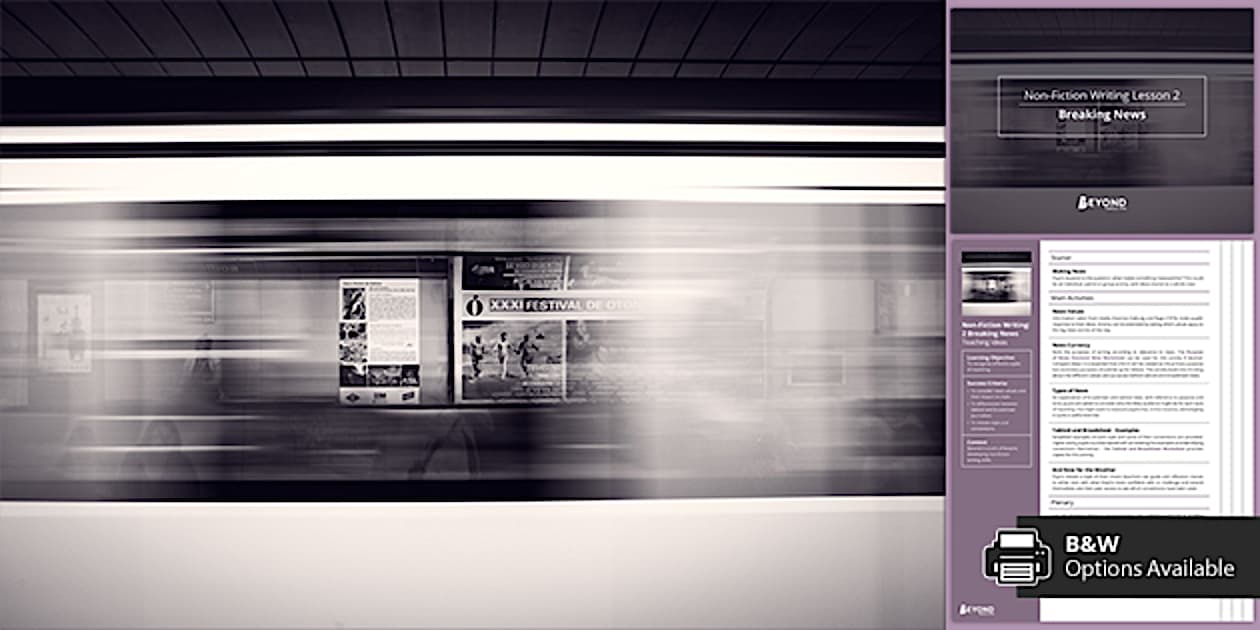 Non-Fiction Writing 2: Tabloid and Broadsheet Newspapers KS3