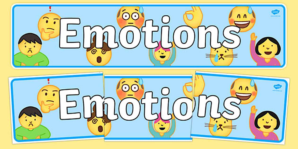 👉 😊 Emotions (Emojis) Display Banner - , moji - Twinkl