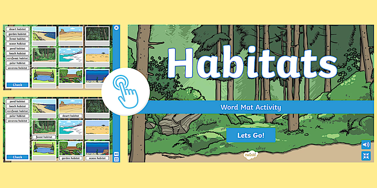 Interactive Habitats Word Mat Activity | Twinkl Go! - Twinkl