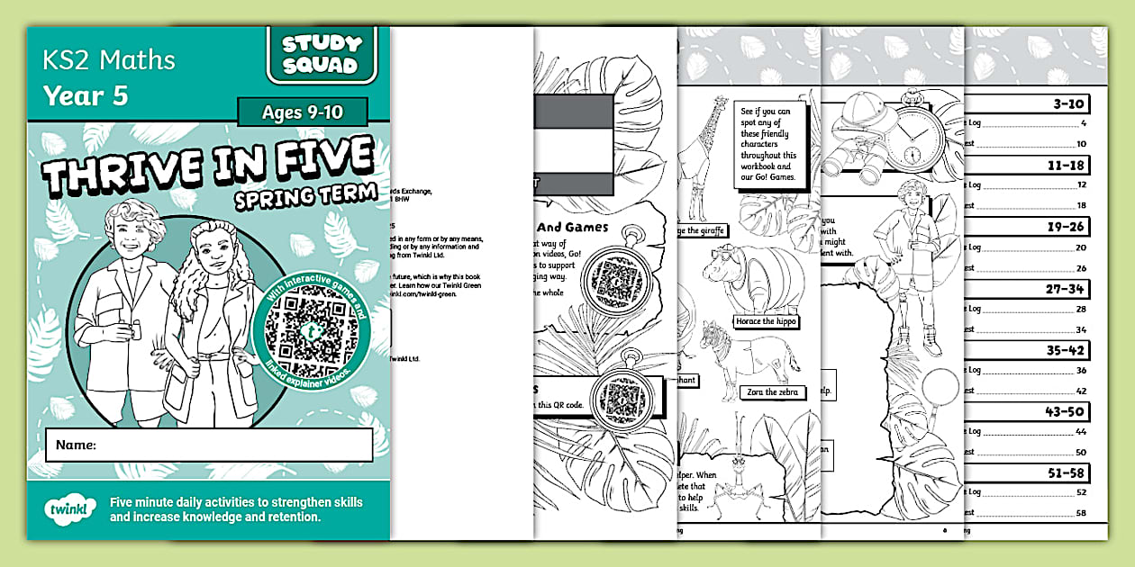 👉 Study Squad Thrive in Five Year 5 Maths Workbook Spring Term