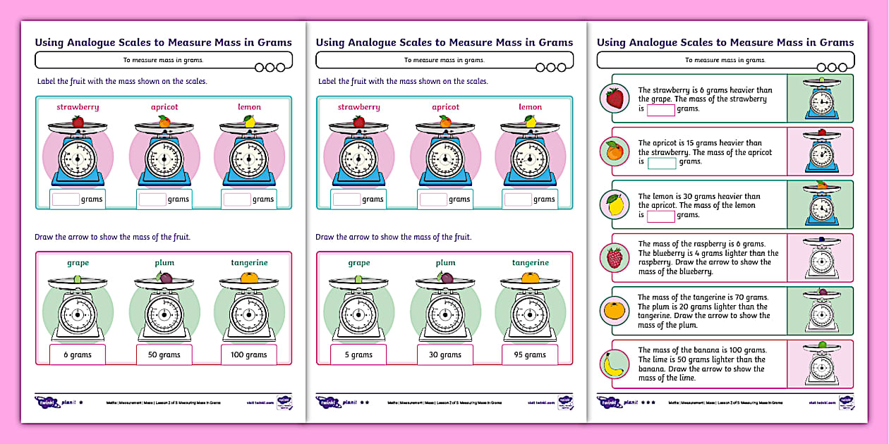 👉 Measuring Mass Worksheet | Analogue Scales Activity Sheets 👉 Measuring Mass Worksheet | Analogue Scales Activity Sheets