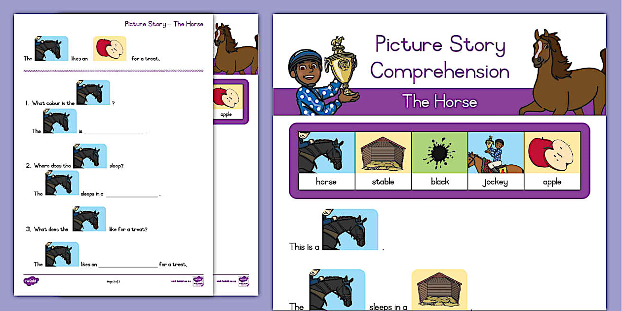 Picture Story Comprehension - The Horse - Twinkl