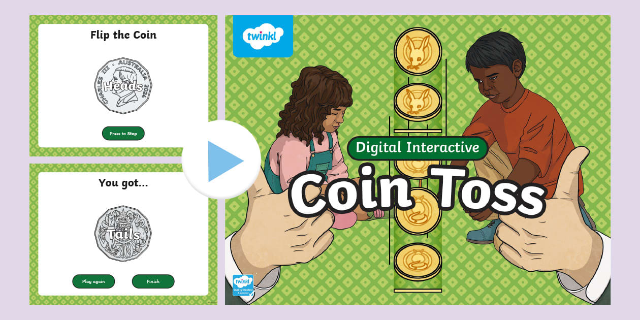 Digital Interactive Coin Toss PowerPoint (teacher made)
