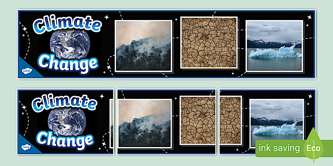 Climate Change Photo Display Banner (teacher made) - Twinkl