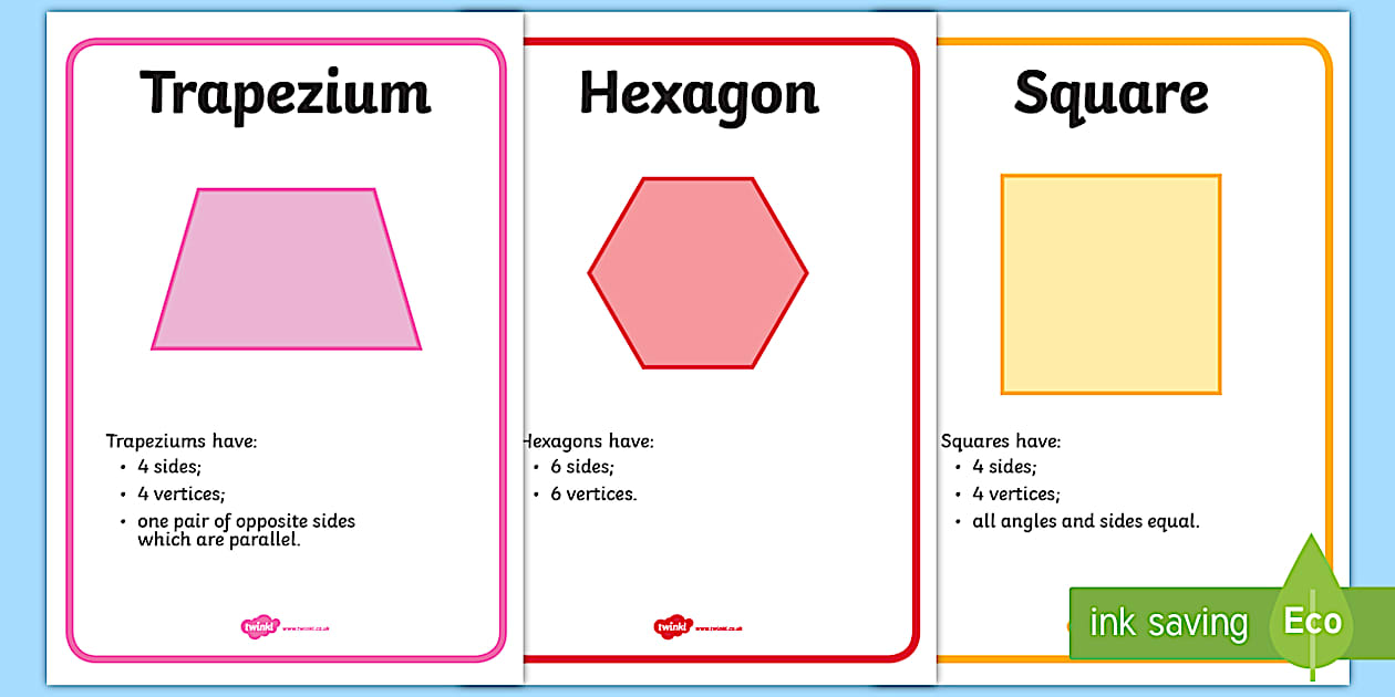 Editable 2D Shape Properties Display Photos - Twinkl