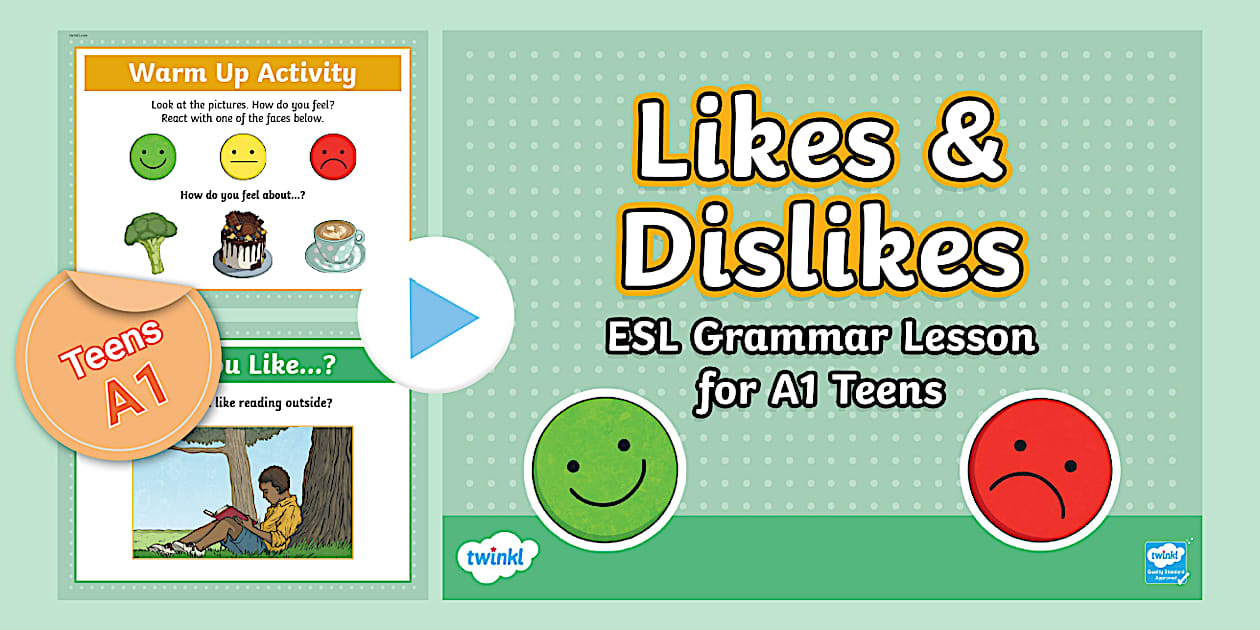ESL Likes and Dislikes PPT (Hecho por educadores) - Twinkl