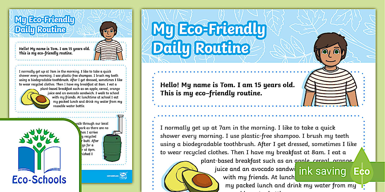 Eco-Schools NI: Eco Comprehension with 5 tick box questions